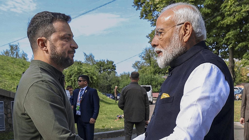 PM Modi meets President Zelenskyy in historic visit to Ukraine, six weeks after trip to Russia